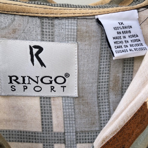 Ringo Sport | Shirts | Vintage Ringo Sport Short Sleeve Button Up ...